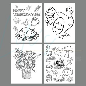 Thanksgiving Activities and Coloring Pages Bundle to Download and Print ...