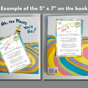 Oh the Places You'll Go Instruction Letter for Teachers to Sign Book ...