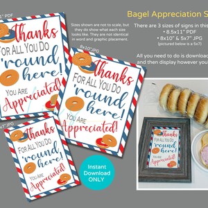 Teacher Appreciation Week Bagel Signs to Download and Print, Staff ...