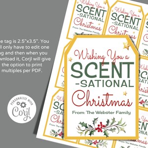 Wishing You a Scentsational Christmas Gift Tag to Edit in Corjl ...