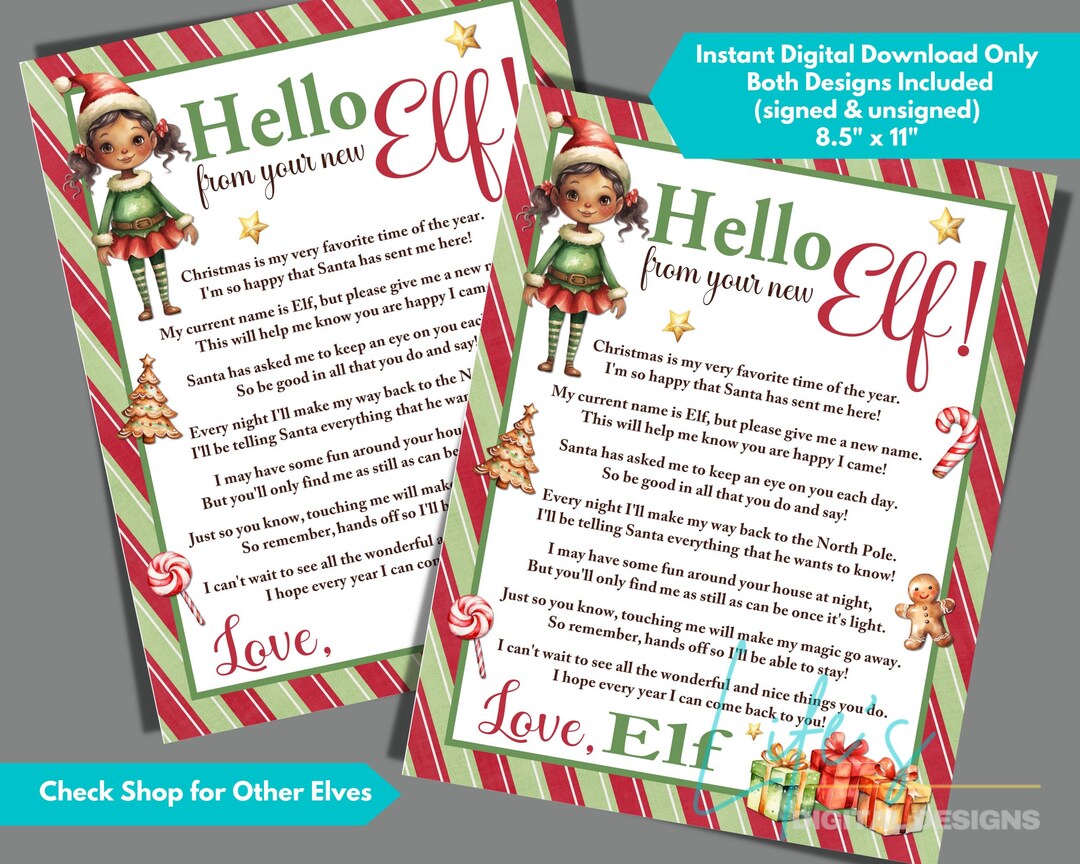 Elf Arrival Letter From New Elf to Download and Print, Christmas Elf ...