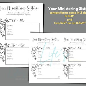 Ministering Sister Getting to Know You Questionnaire to Download and ...