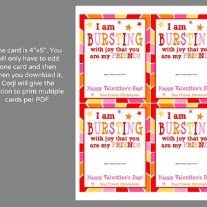 School Valentine's Day Card to Edit Download and Print Starburst ...