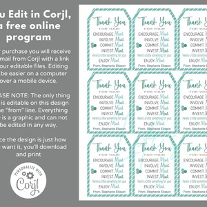 Teacher Appreciation Mint Candy Gift Tag to Edit in Corjl, Download and ...
