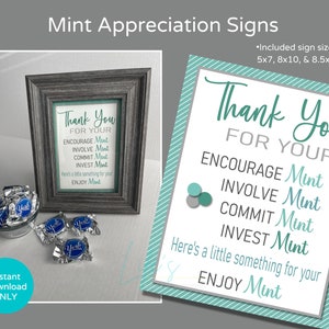 Teacher Appreciation Week Mint Sign to Download and Print, Employee ...