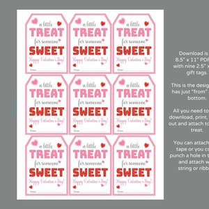 Valentine's Day Gift Tags to Download and Print, A Little Treat for ...