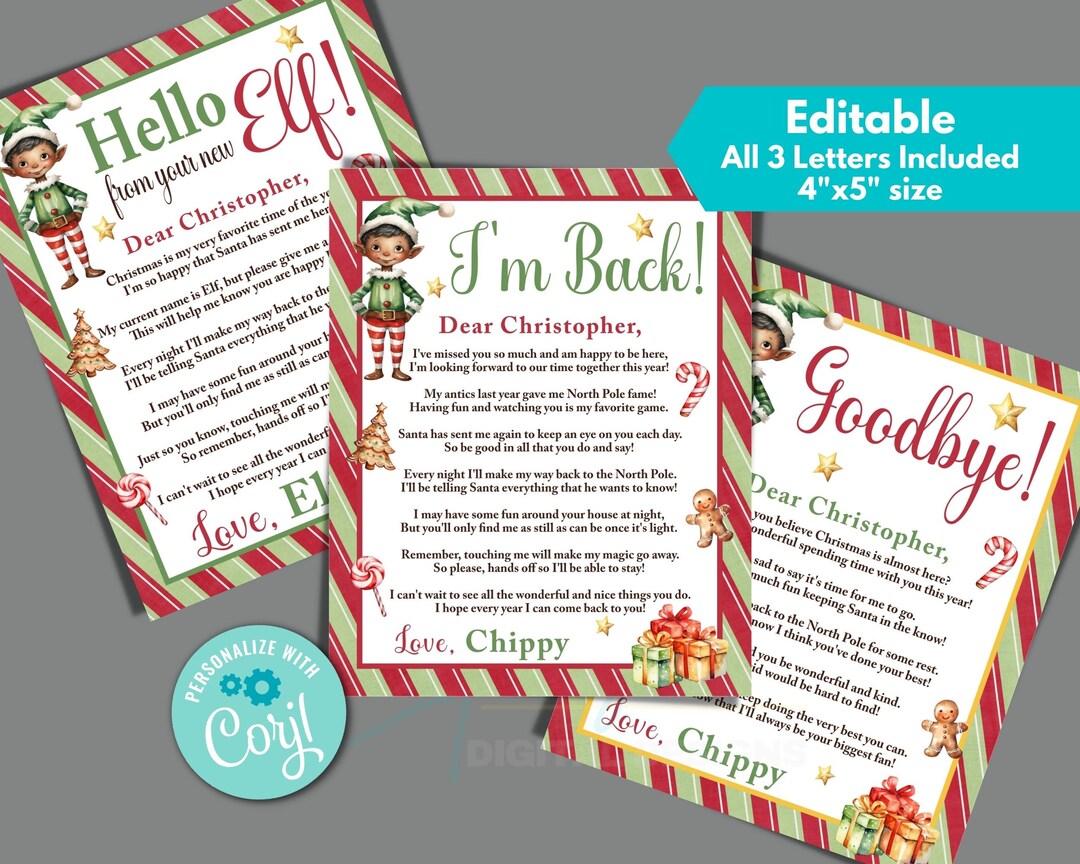 Christmas Elf Letter for New Elf, I'm Back, and Goodbye to Edit ...