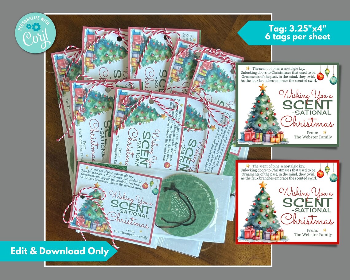 Wishing You a Scentsational Christmas Gift Tag for Scentsy Scent ...