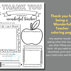 Teacher Appreciation Bundle, All About My Teacher in Color and a ...