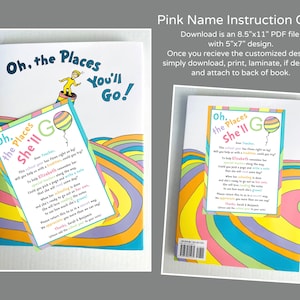 Oh the Places You'll Go Book Instruction Letter for Teachers Sign Book ...