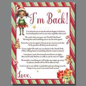 Elf Arrival Letter to Download and Print, Christmas Elf Letter for Kids ...