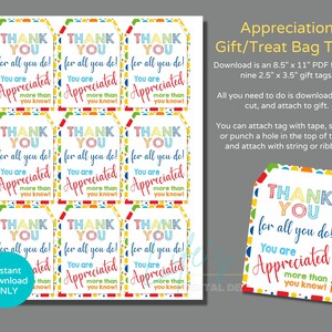 Teacher Appreciation Week Signs and Tag Bundle to Download and Print ...