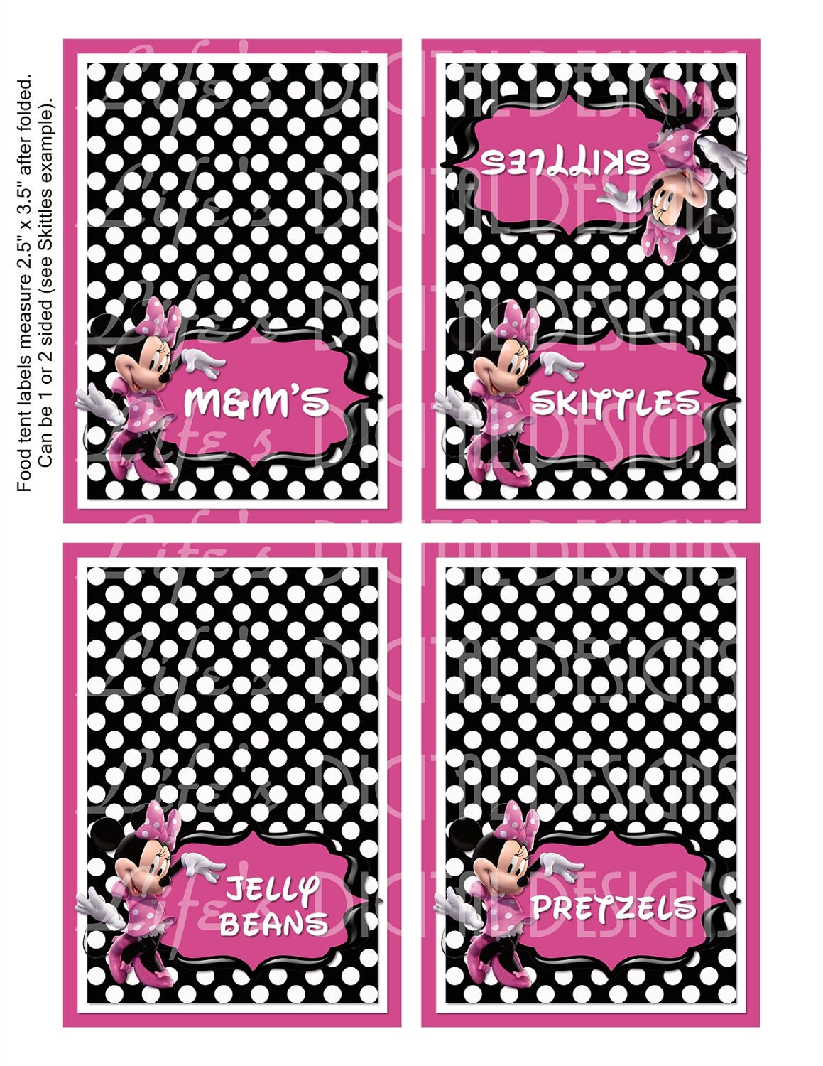 Food Tent Labels Buffet Labels 2.5 X 3.5 Folded - Etsy