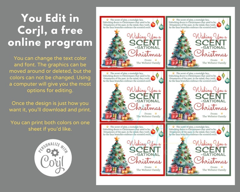 Wishing You a Scentsational Christmas Gift Tag for Scentsy Scent ...