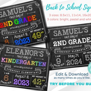 Last Day of School Chalkboard Sign to Instantly Edit in Corjl, Download ...