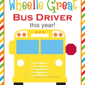 Bus Driver Gift Card Holder and Gift Card to Download and Print ...