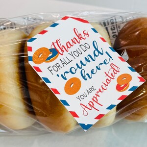 Teacher Appreciation Week Bagel Tags to Download and Print, School and ...