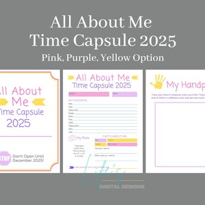 All About Me Time Capsule 2025, School Time Capsule, Family Time ...