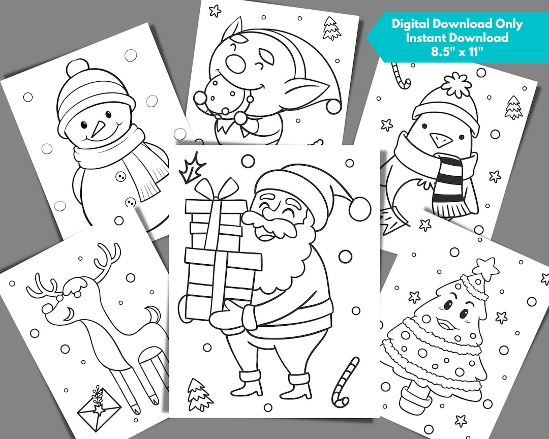 Christmas Coloring Pages to Download and Print, Santa Coloring Page ...