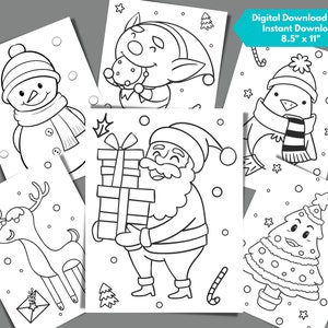 Christmas Coloring Pages to Download and Print, Santa Coloring Page ...