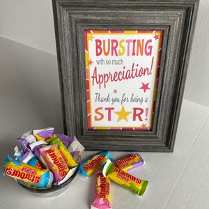 Bursting With Appreciation Signs to Download and Print for Teacher ...