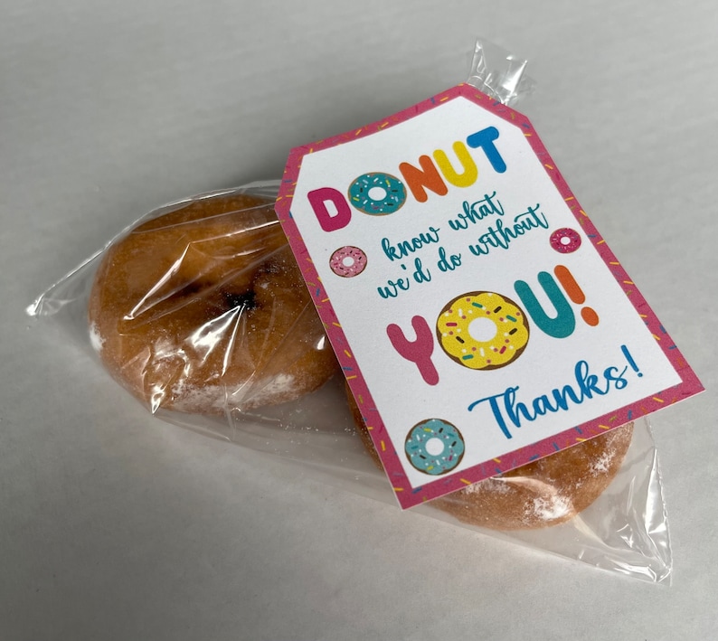 Teacher Appreciation Week Donut Treat Tags to Download and Print for ...