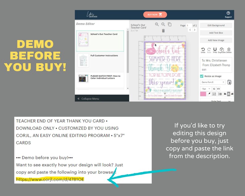 End of School Year Teacher Card to Edit Download and Print School's Out ...