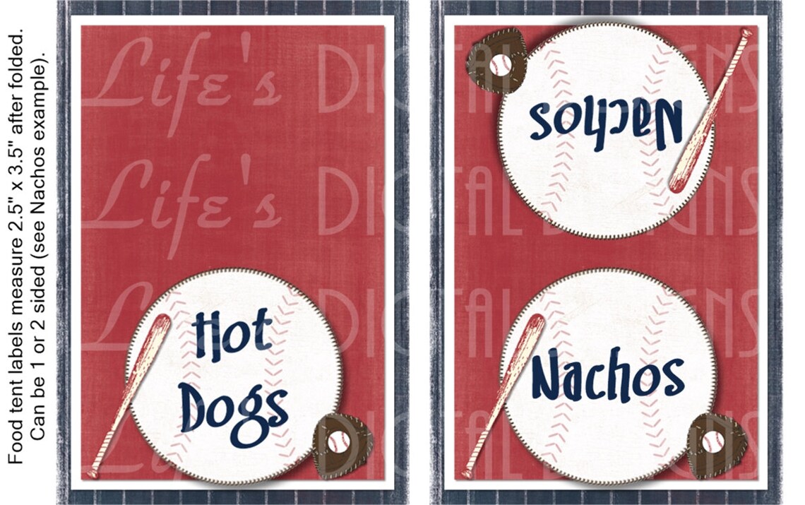 Food Tent Labels Buffet Labels 2.5 X 3.5 Folded - Etsy