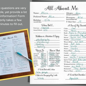 All About Me Survey to Download and Print, Coworker Questions, Employee ...
