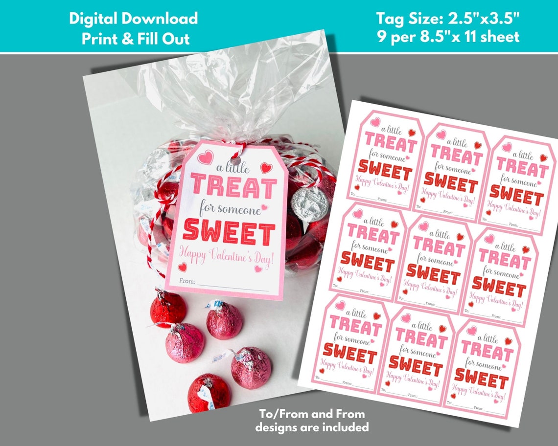 Valentine's Day Gift Tags to Download and Print, A Little Treat for ...