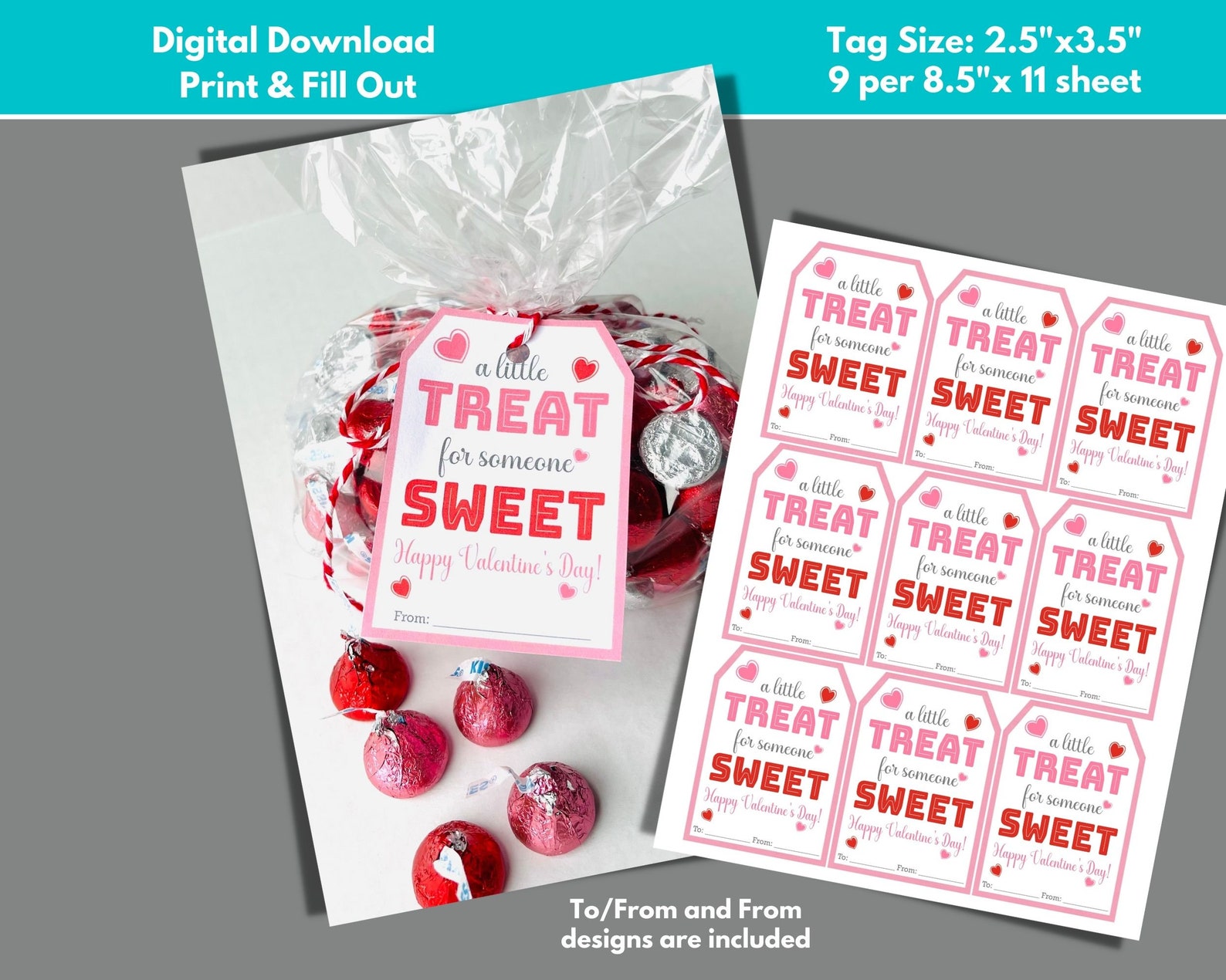 Valentine's Day Gift Tags to Download and Print, A Little Treat for ...