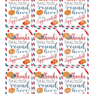 Teacher Appreciation Week Bagel Tags to Download and Print, School and ...