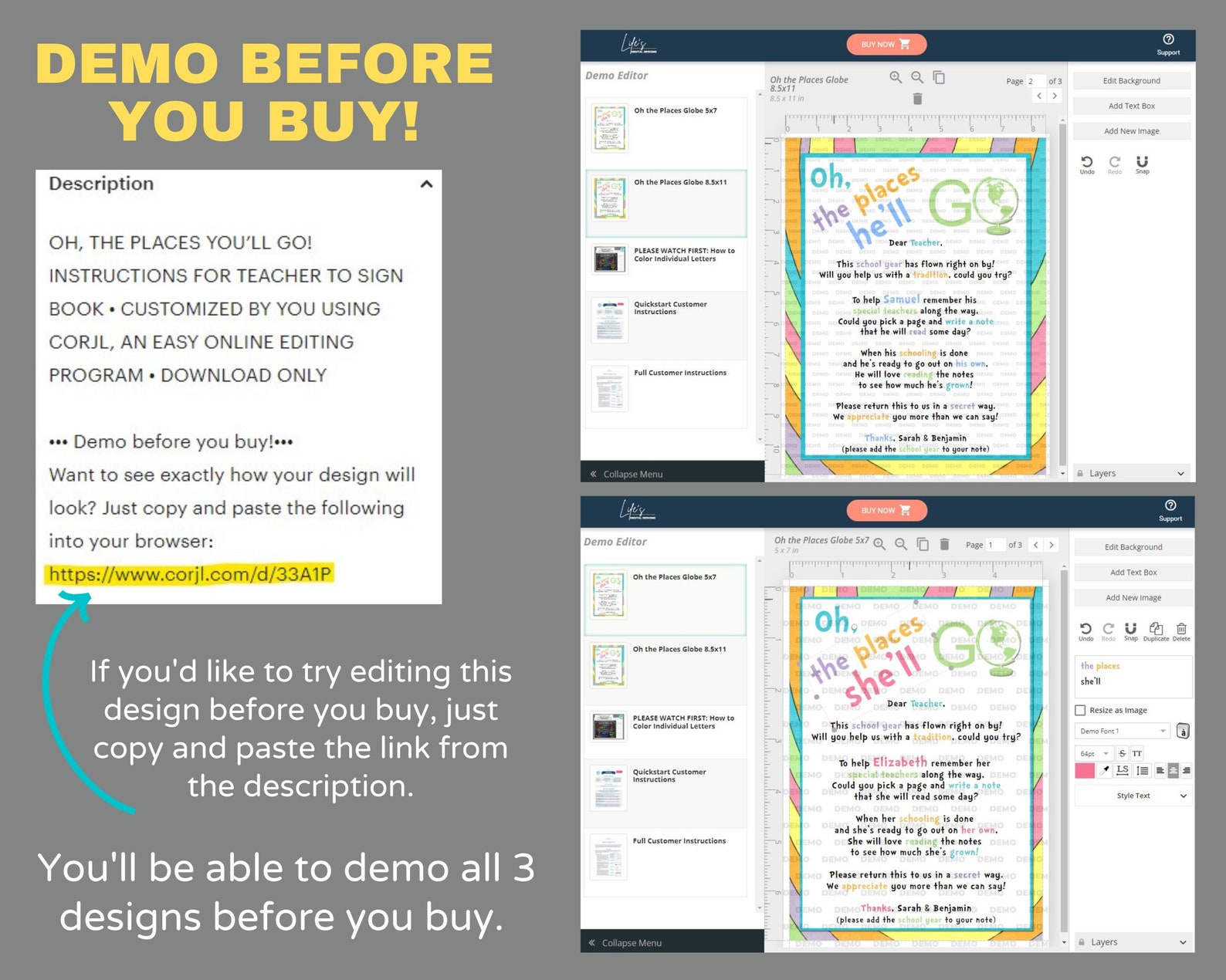 Oh the Places You'll Go Instruction Letter for Teachers to Sign Book ...