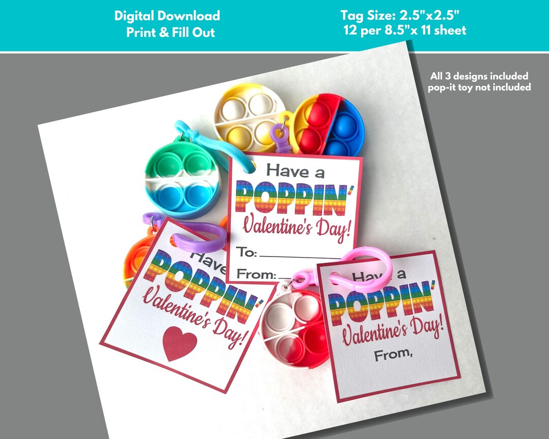Have a Poppin' Valentine's Day Tags to Download and Print Pop It ...