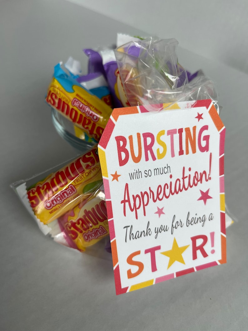 Teacher Appreciation Week Bursting With Appreciation Tags to - Etsy