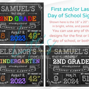 Last Day of School Chalkboard Sign to Instantly Edit in Corjl, Download ...