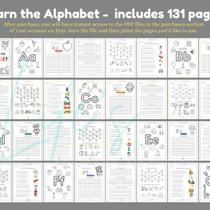 Learn the Alphabet Worksheets to Download and Print, 131 Pages ...