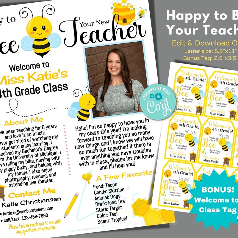 Meet the Teacher Template - Etsy