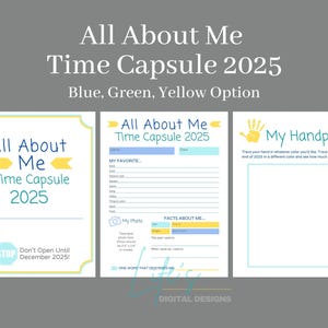 All About Me Time Capsule 2025, School Time Capsule, Family Time ...