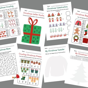 Christmas Activity and Coloring Pages Bundle to Download and Print ...
