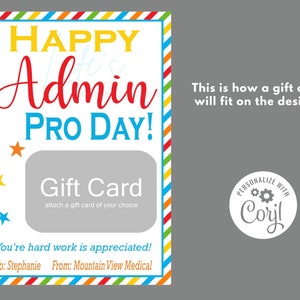 Administrative Professionals Gift Card Holder to Edit, Download and ...