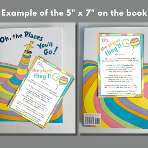 Oh the Places You'll Go Instruction Letter for Teachers to Sign Book ...