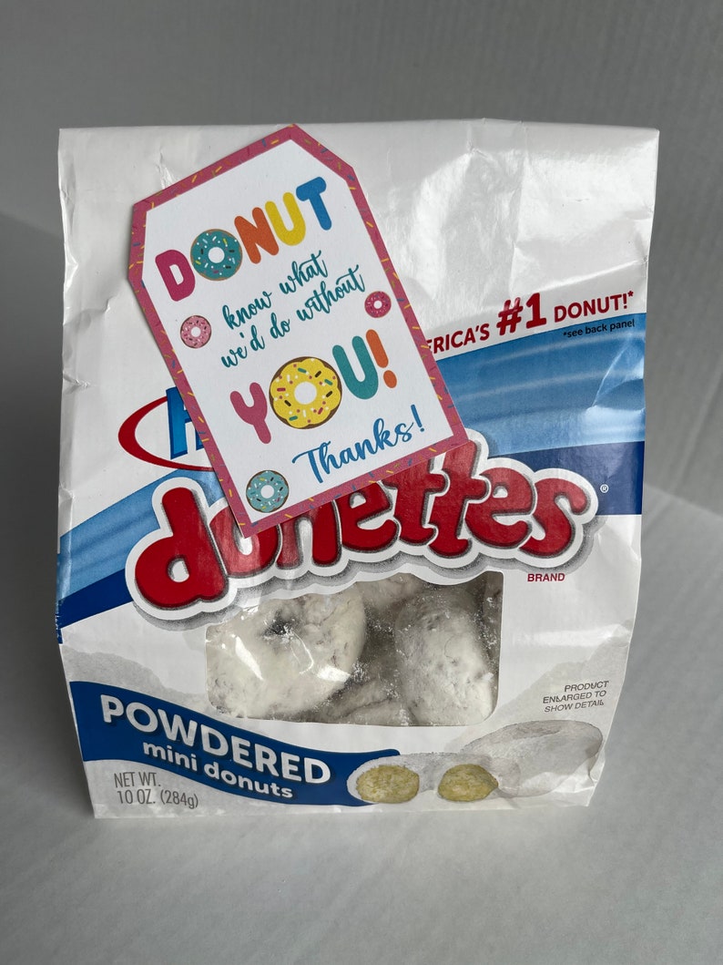 Teacher Appreciation Week Donut Treat Tags to Download and Print for ...