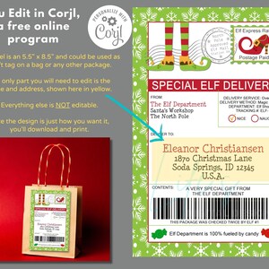 Elf Mail Shipping Labels to Edit Instantly in Corjl, Download and Print ...