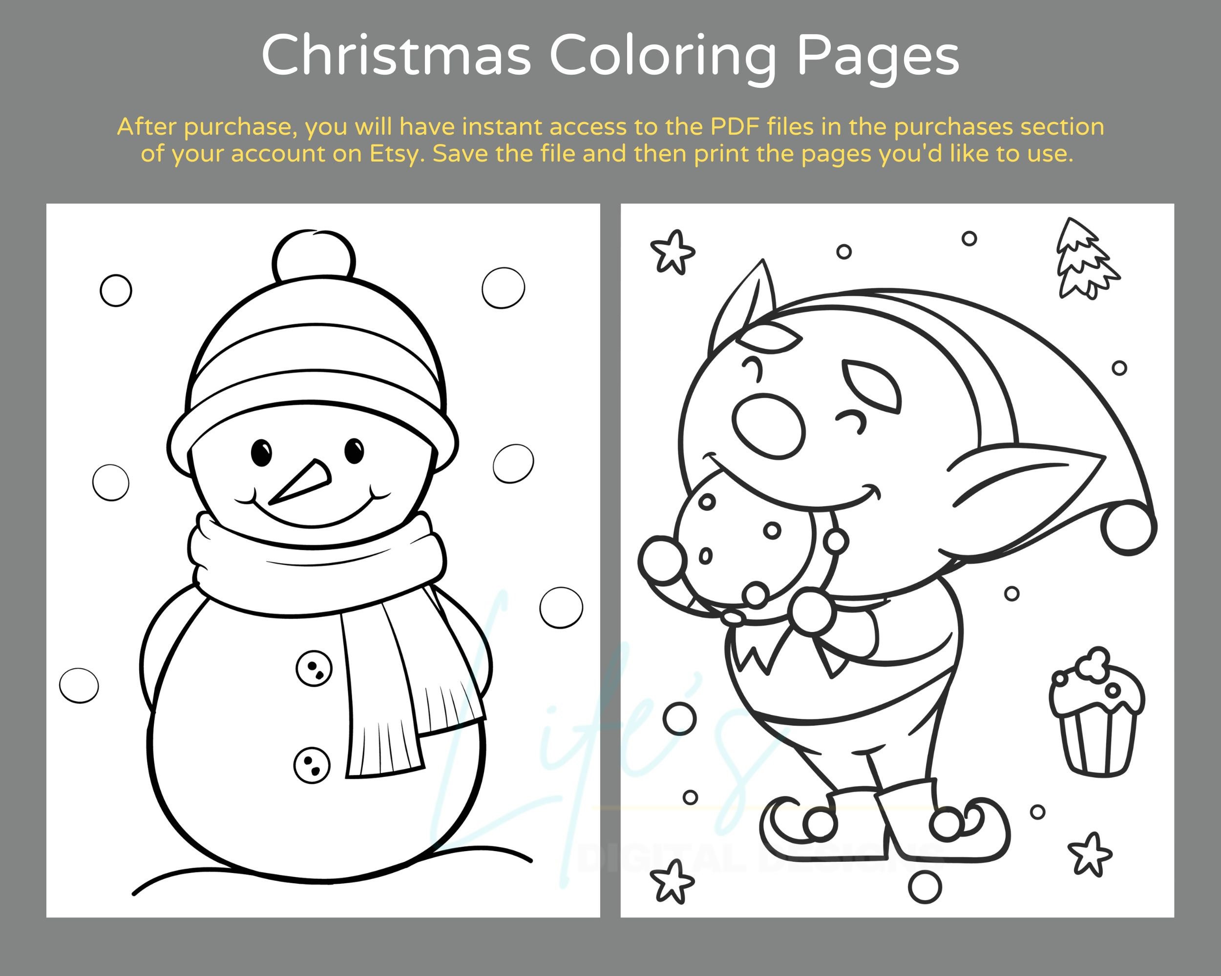 Christmas Coloring Pages to Download and Print, Santa Coloring Page ...