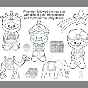 Nativity Coloring Pages to Download and Print, Christmas Story Coloring ...