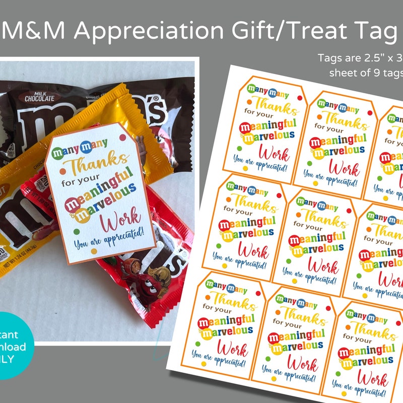 Teacher Appreciation Tags - Etsy