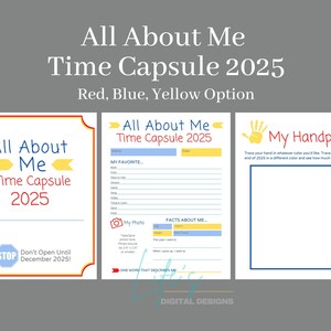 All About Me Time Capsule 2025, School Time Capsule, Family Time ...