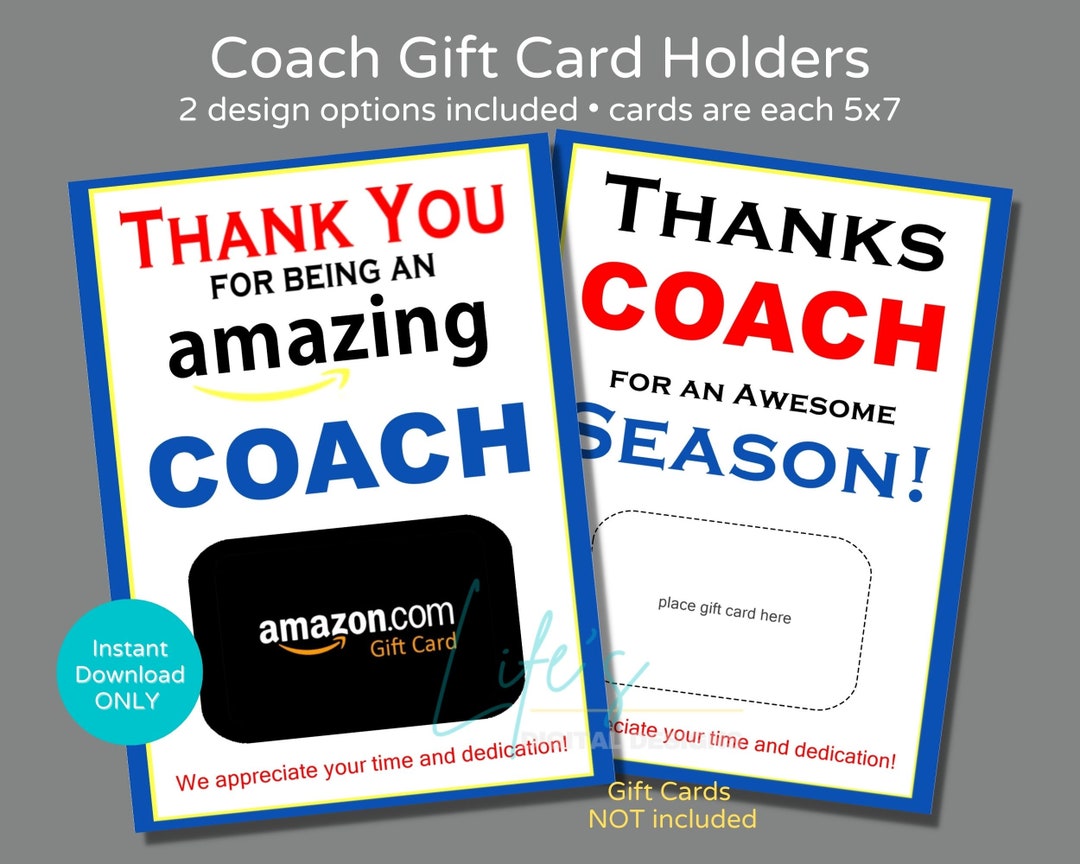 Coach Gift Card Holder to Download and Print for Amazon or Any Gift ...