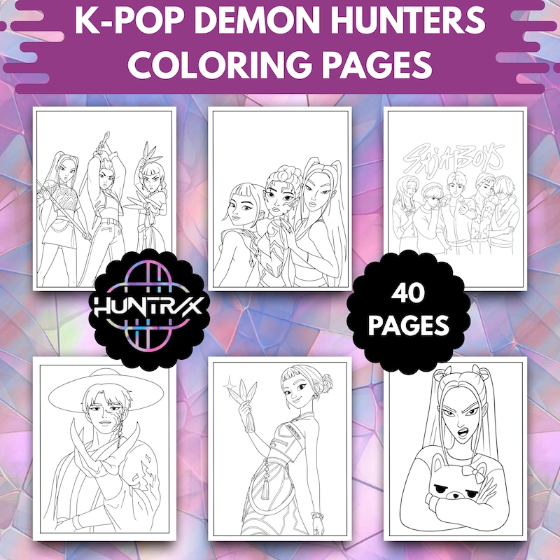 Kpop Demon Hunters Outline - Etsy